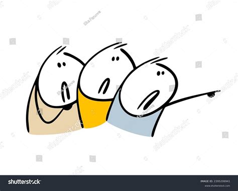 Funny Crowd Teenagers Discussing Classmate Vector Stock Vector Royalty Free 2395206941