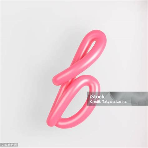 3d 핑크 스크립트 소문자 B 밝은 배경 귀여운 필기체 버블 타이포그래피 상징 벡터 일러스트 레이 션 0명에 대한 스톡 벡터 아트 및 기타 이미지 Istock