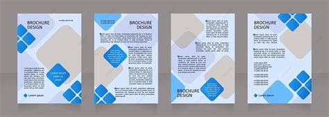 Blank Brochure Layout Design For Personal Loans Sequence Blue Printable