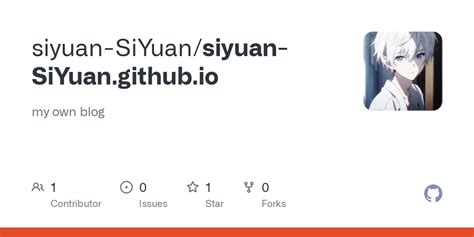 GitHub Siyuan SiYuan Siyuan SiYuan Github Io My Own Blog