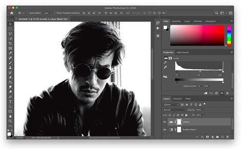 Using The Photoshop Gradient Map Adjustment For High Contrast Black And Whites • Giggster Guide