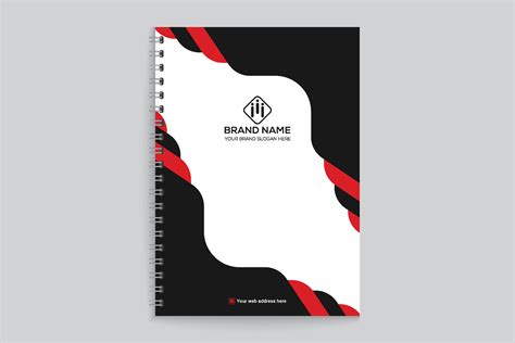 Red And Black Color Notebook Cover Design 26326090 Vector Art At Vecteezy