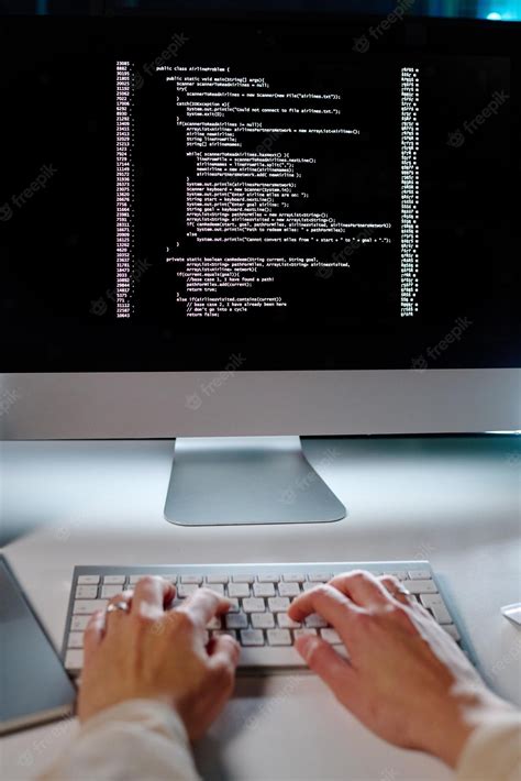 Premium Photo Hands Of Young Female Programmer Typing On Keyboard While Decoding Data