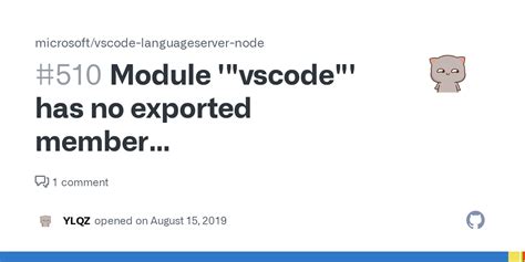 Module Vscode Has No Exported Member Documentsymbolmodule Vscode Has No Exported