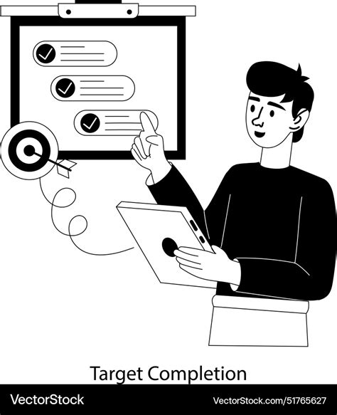target completion royalty free vector image vectorstock
