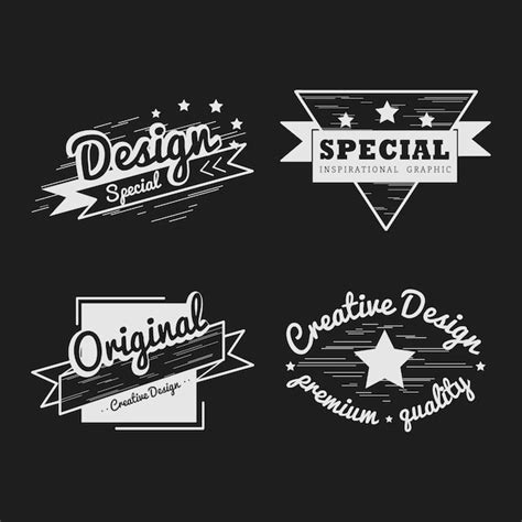 프리미엄 품질 배지 벡터 세트 무료 벡터