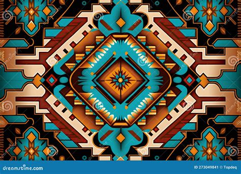 Native American Traditional Pattern Background Stock Illustration