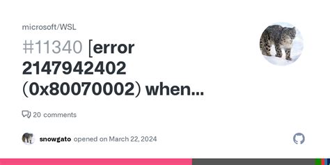 Error 2147942402 0x80070002 When Launching `ubuntu2204exe Launching Wsl2 From Windows