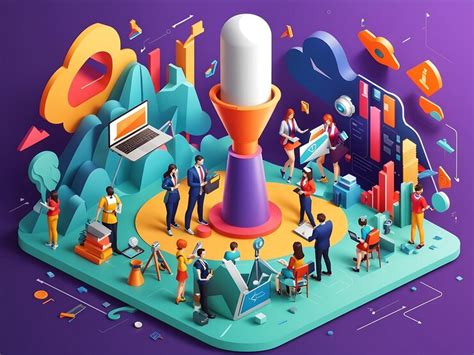 Premium Ai Image Business And Marketing Concept In 3d Isometric Design People Creating Promo