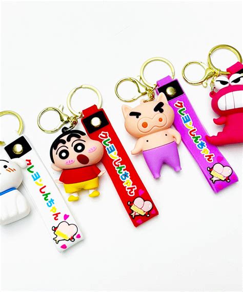 당일배송 짱구는 못말려 크레용 신짱 귀염뽀작 부리부리대마왕 짱구 흰둥이 초코비 핸드스트랩 가방고리 차키 키링 4종 에이블리