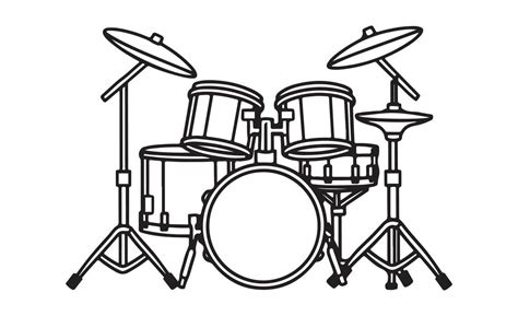 Drum Outline Vector Art Icons And Graphics For Free Download