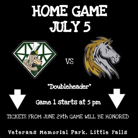 Join Us This Friday July 5th For An Action Packed Doubleheader Against Saugerties 🔥 🕔 Game 1