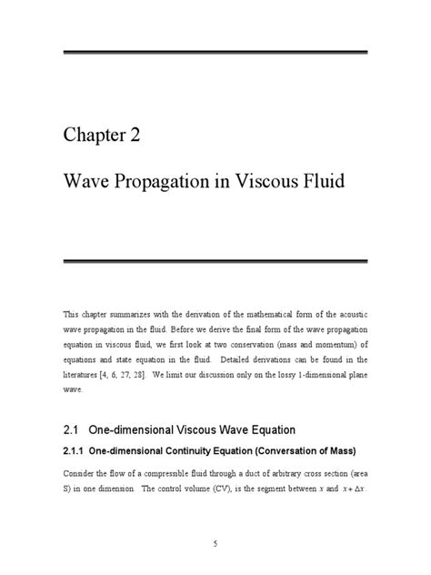 Ch 2 Wave Propagation In Viscous Fluid Pdf Pdf Viscosity Fluid Dynamics