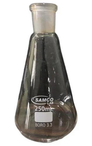 Samco Lab Conical 250 Ml Borosilicate Glass Laboratory Flask Size 10 Cm L At Rs 320 Piece