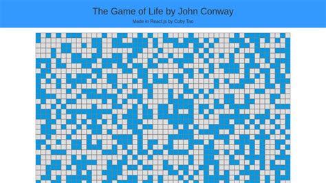 John Conways Game Of Life With Reactjs