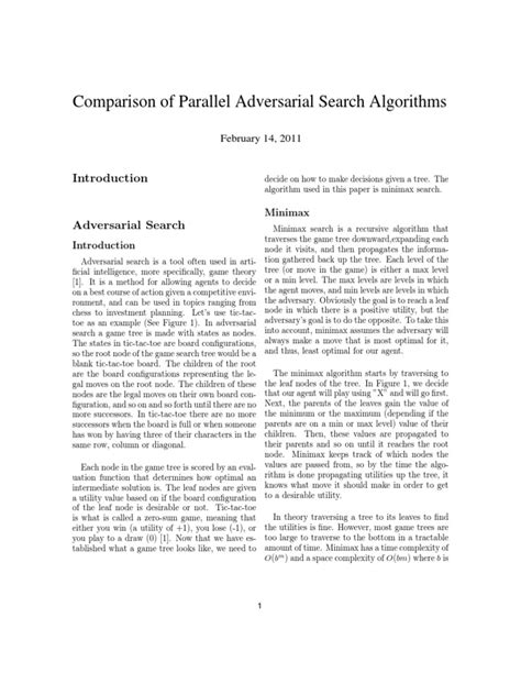 comparison of parallel adversarial search algorithms using alpha beta pruning pdf computer