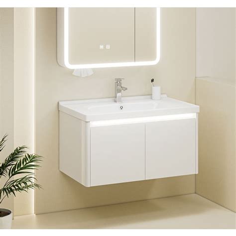 Rounded Corner Aluminum Bathroom Cabinet Basin Set Ceramic Sink Kabinet Bercermin Sinki Tandas
