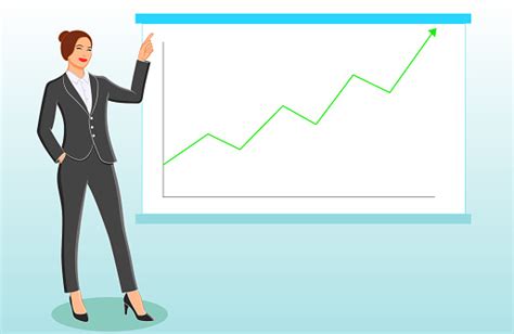 프리젠 테이션 스크린 차트 보드를 가리키는 전체 길이 비즈니스 우먼 경영자에 대한 스톡 벡터 아트 및 기타 이미지 경영자 교육 강좌 그래프 Istock