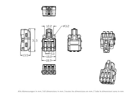 Modular Connector 1 Input 3 Outputs 02 4 Mm2 5 Pcs Only 248 € Svb