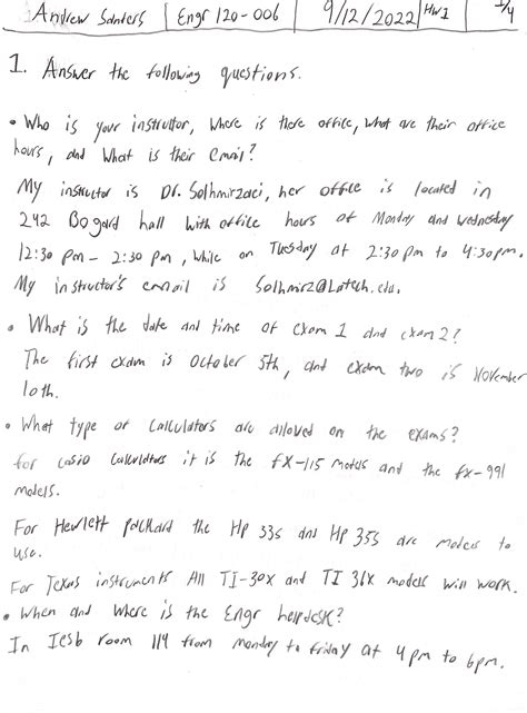 Engr 120 Problem Solving HW 2 ENGR 120 Studocu