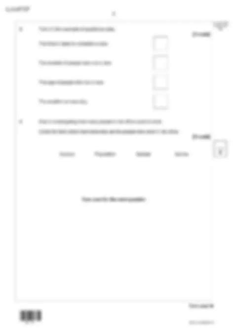 Actual 2024 Aqa Gcse Statistics 8382 2f Foundation Tier Paper 2 Question Paper Mark Sche