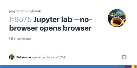 Jupyter Lab No Browser Opens Browser · Issue 9575 · Jupyterlabjupyterlab · Github