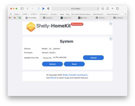 Flashing Shelly V To MOS HomeKit Disconnected And No Data In WebUI Issue