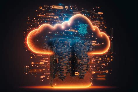Digital Cloud Computing Technology Concept Generative Ai Stock