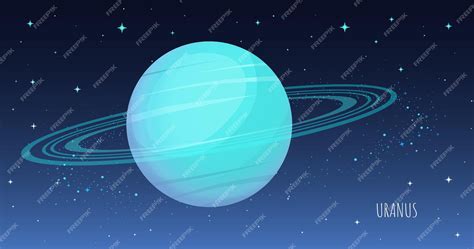 천왕성 행성 태양계 행성의 컬렉션입니다 만화 우주 우주 은하계 배경 프리미엄 벡터