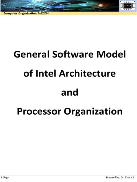 General Software Model Of Intel Architecture And Processor Organization Pdf 64 Bit Computing