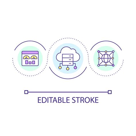 Global Data Cloud Storage Loop Concept Icon Technology Innovation Virtual Information