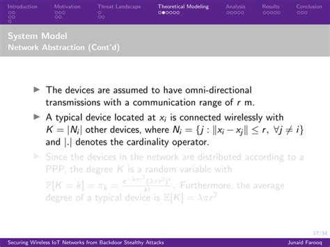 Securing Wireless Iot Networks From Backdoor Stealthy Attacks Ppt