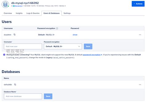 Digitalocean 创建云数据库和配置文件查看教程 老左笔记