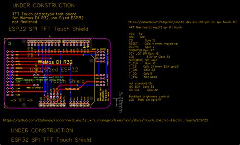 Wemos D1 R32 Spi Tft Touch Shield Oshwlab