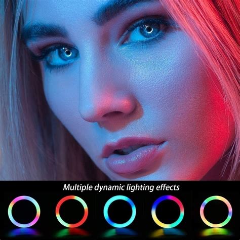 Кольцевой светильник для селфи, Трипод RGB для телефона, 12 дюймов 30 ...