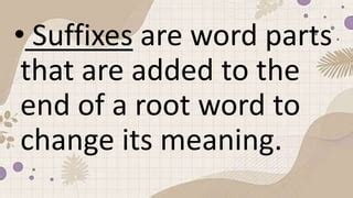 Prefix Suffix PowerPoint Ppt