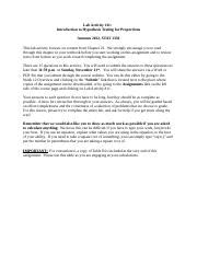 Introduction To Hypothesis Testing For Proportions Course Hero