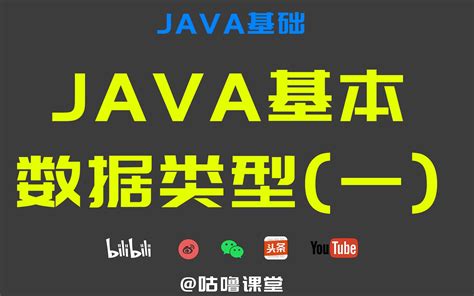 【咕噜课堂 Java基础教程】02 Java基本数据类型一，2019最新教程哔哩哔哩bilibili