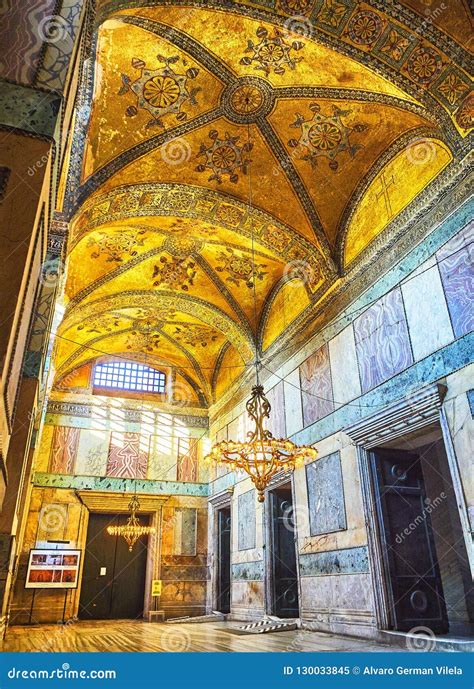 The Narthex Of The Hagia Sophia Mosque Istanbul Turkey Editorial
