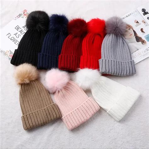 China Wholesale Pom Pom Sex Girl Acrylic Knitting Beanie Hat Buy Beanie Pom Pom Hat Pom Pom
