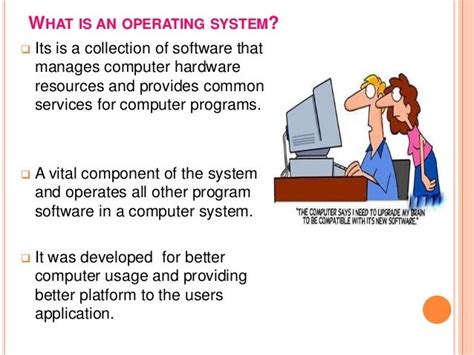 Presentation On Operating System And Its Components