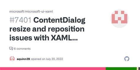 Contentdialog Resize And Reposition Issues With Xaml Islands · Issue