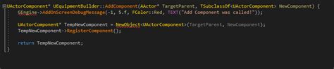 how can i call a function in an actor component when it has been created and registers at