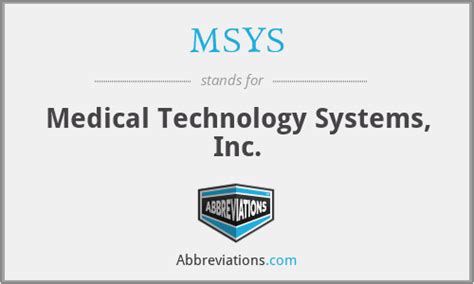What Does Msys Stand For