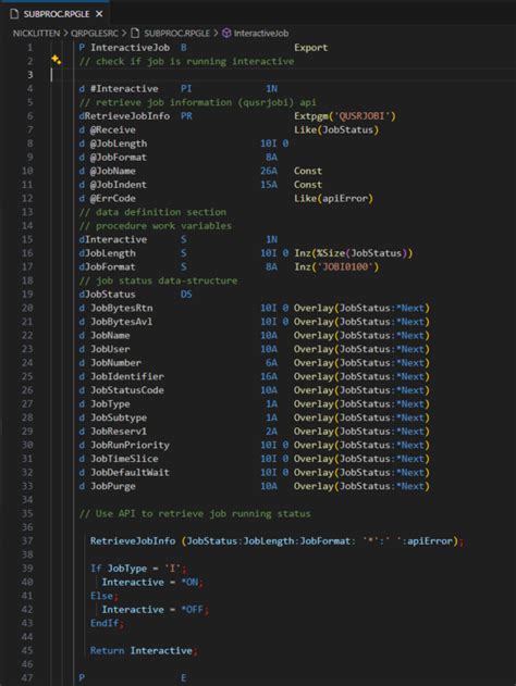rpg subprocedures are very cool nick litten [ibm i as400 iseries] software developer