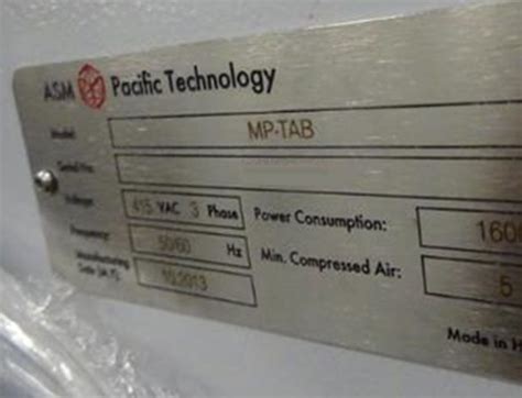 Asm Mp Tab Packager Used For Sale Price 9308375 2013 Buy From Cae