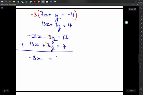Solvedin Exercises 7 14 Solve The System By The Method Of Substitution Check Your Solutions