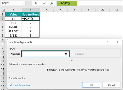 Sqrt Excel Function Formula Examples How To Use