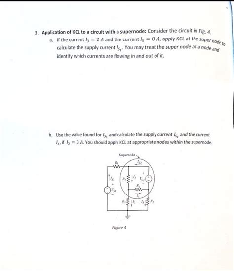 Solved Application Of KCL To A Circuit With A Supernode Chegg
