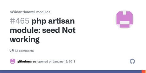 Php Artisan Module Seed Not Working · Issue 465 · Nwidartlaravel